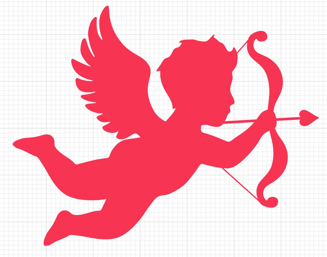 Valentine Cupid Angel With Bow Svg Valentines Day Design