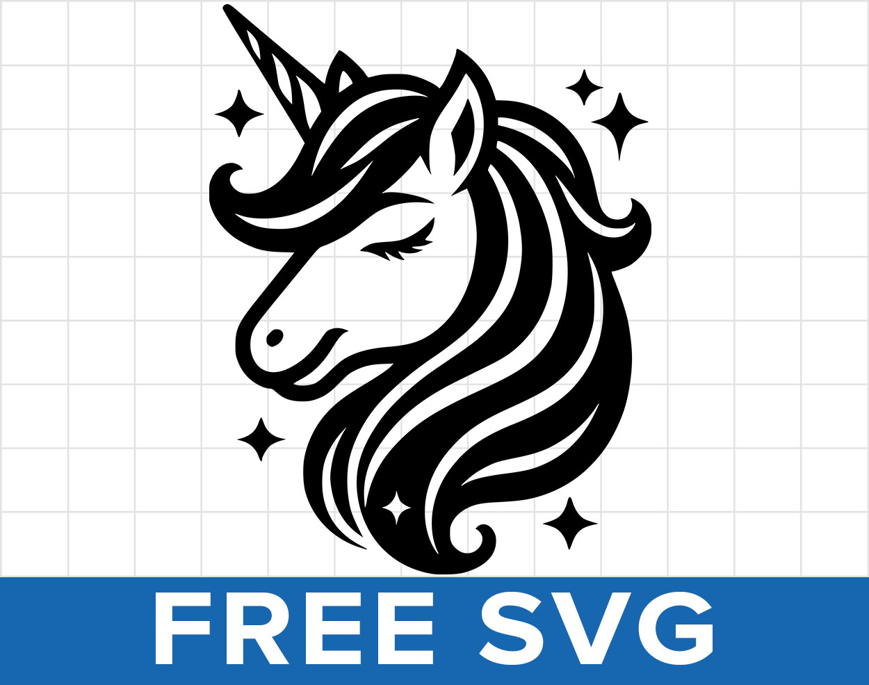 Unicorn Face Svg